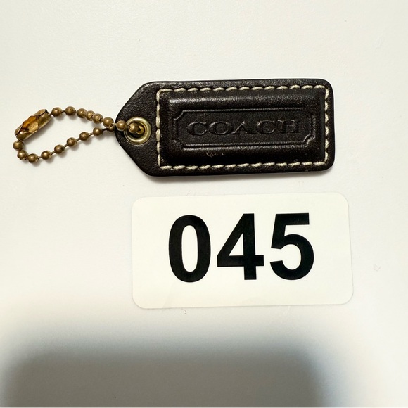 Coach | Accessories | Coach Black Leather Hang Tag 45 | Poshmark